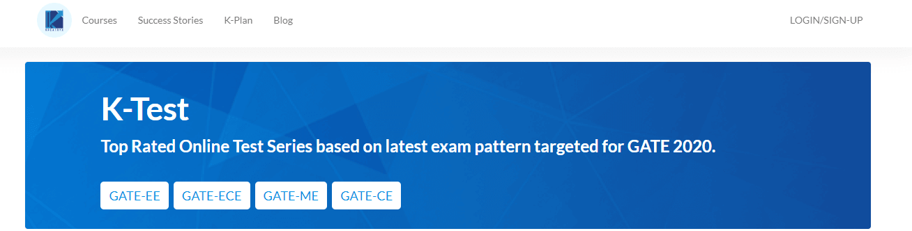 GATE Mock Tests by K Test - Learn Dunia GATE Mock Tests by K Test - Learn Dunia